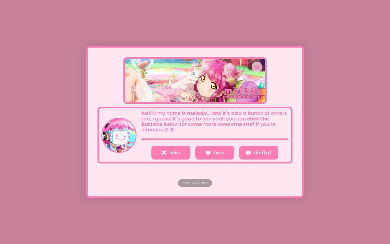 Melody's Carrd!